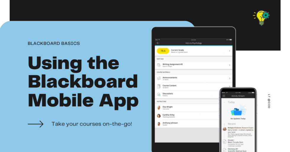 Blackboard Basics: Using the Blackboard Mobile App – Learning Technologies at College of DuPage